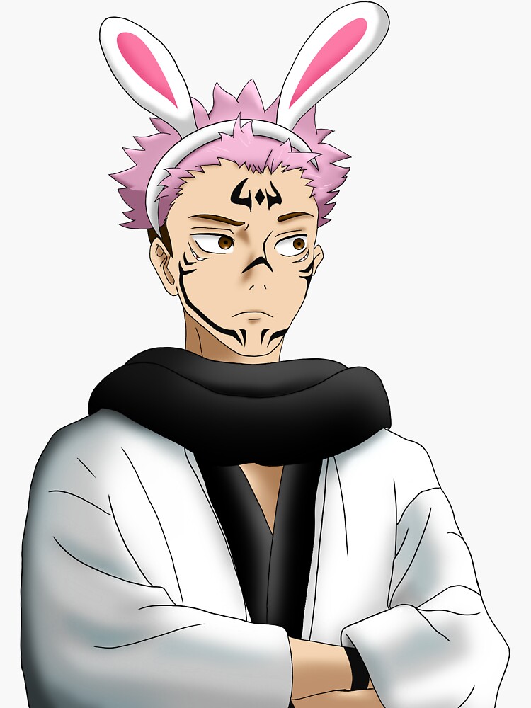 "Sukuna bunny ears" Sticker for Sale by TamashiSensei | Redbubble