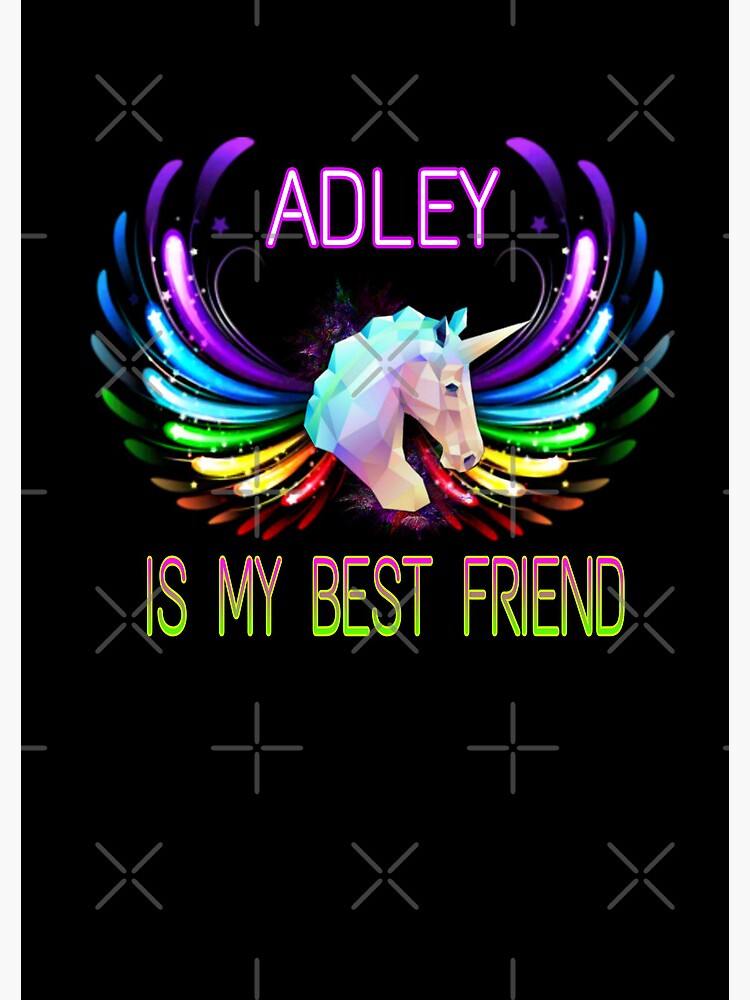 "Adley is my best friend unicorn " Spiral Notebook for Sale by ...
