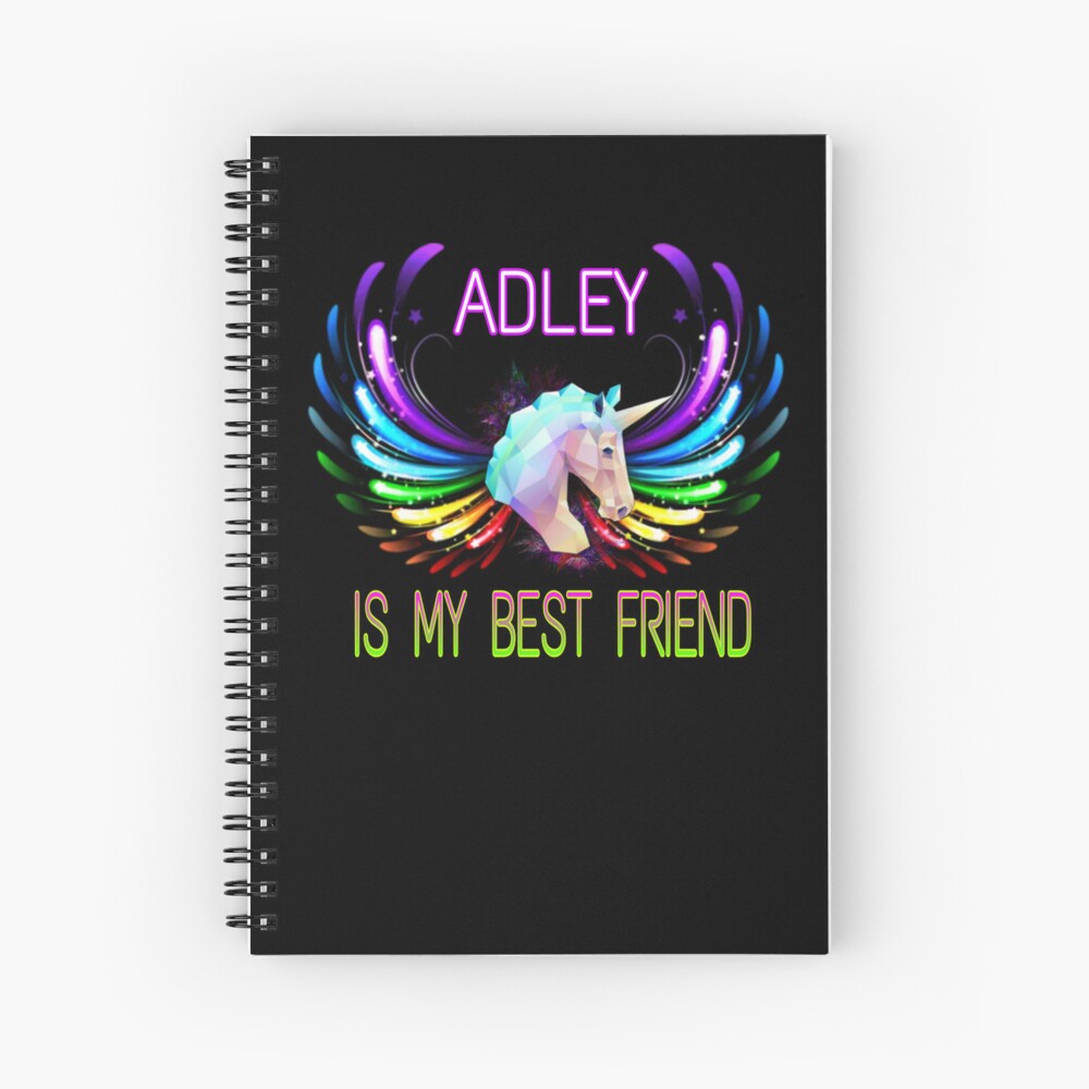 "Adley is my best friend unicorn " Spiral Notebook for Sale by ...