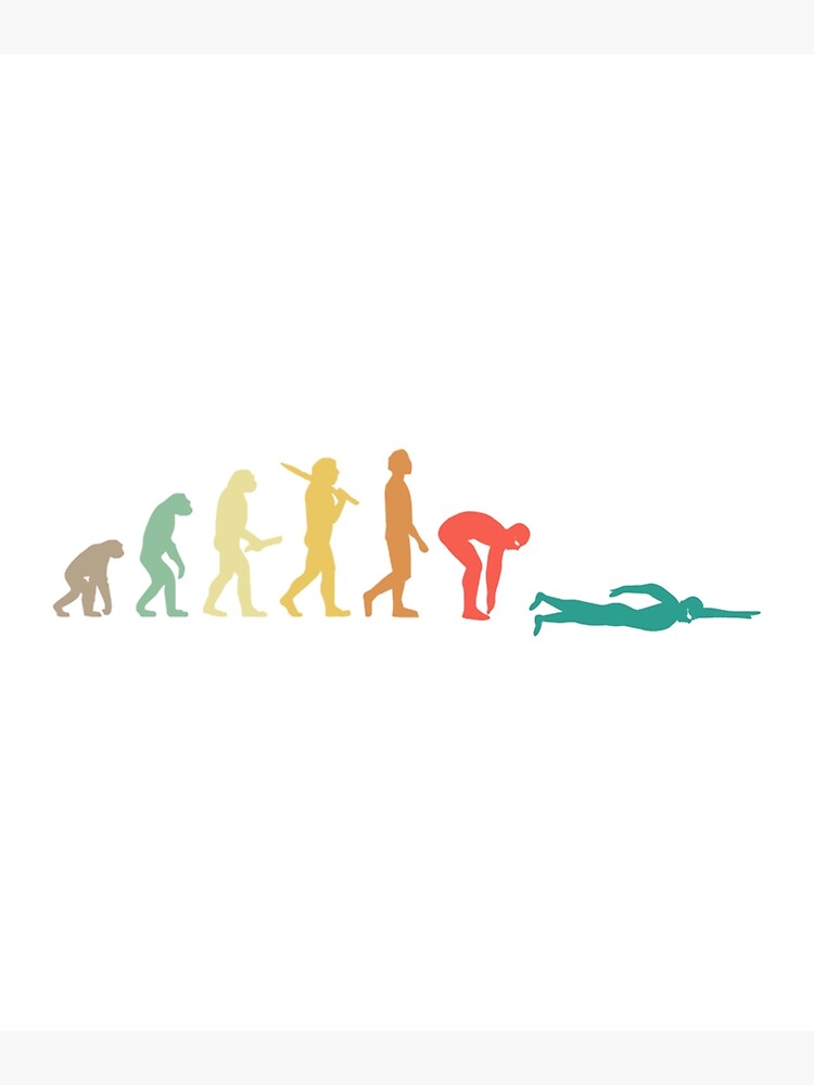 "Retro Swimming Evolution Gift For Swimmers Pullover" Poster for Sale ...