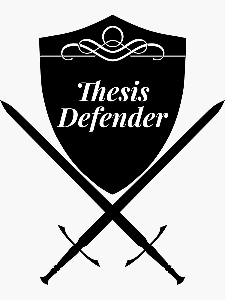 "Thesis Defender (black and yellow)" Sticker for Sale by STEMphrases ...
