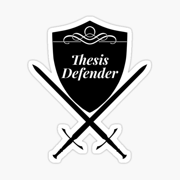 "Thesis Defender (black and yellow)" Sticker for Sale by STEMphrases ...