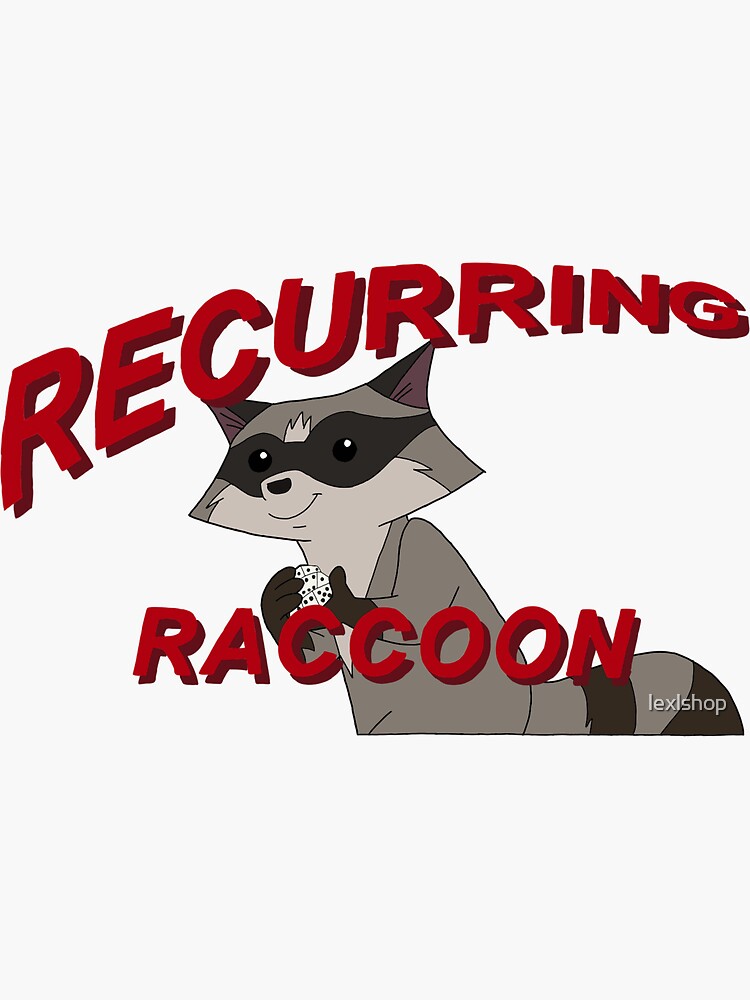 "Milo Murphy's Law Recurring Raccoon" Sticker for Sale by lexlshop ...