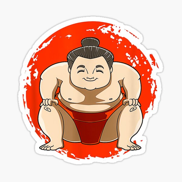 "Japanese Sumo Wrestling T-Shirt" Sticker for Sale by Arlindaall ...