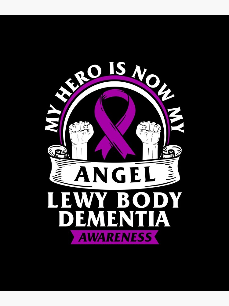 "Lewy Body Dementia Awareness Purple Ribbon Brain " Poster for Sale by ...
