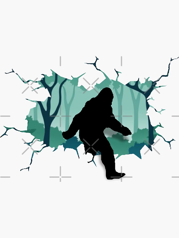 "Funny Retro Bigfoot" Sticker for Sale by Broklaine | Redbubble