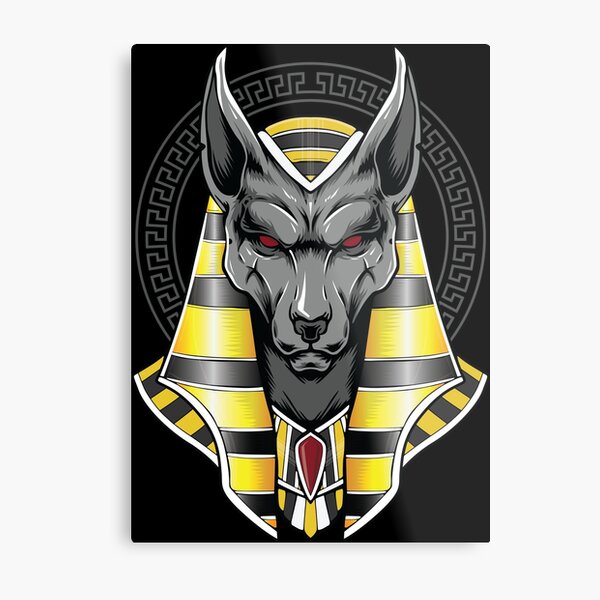 "Egyptian Anubis" Metal Print for Sale by Bouhrara | Redbubble