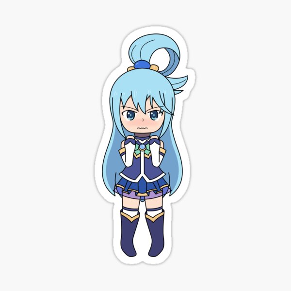 "Aqua crying" Sticker for Sale by HyughMungus | Redbubble