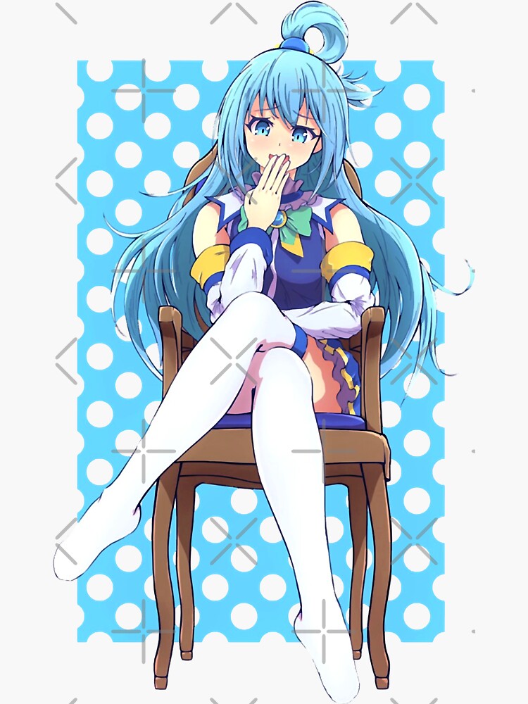 "Birthday Gift Aqua Konosuba anime girl foot" Sticker for Sale by ...