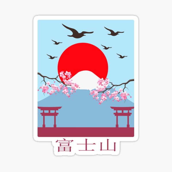 "Mount Fuji Japan" Sticker for Sale by Ijacars | Redbubble