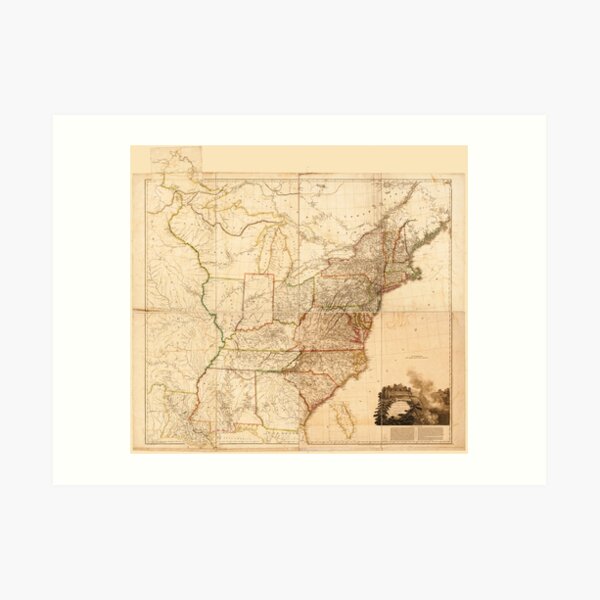 "Map of the United States of North America (1819)" Art Print by ...