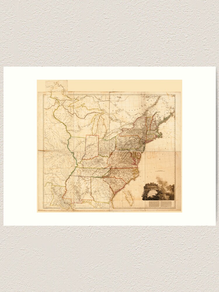 "Map of the United States of North America (1819)" Art Print by ...