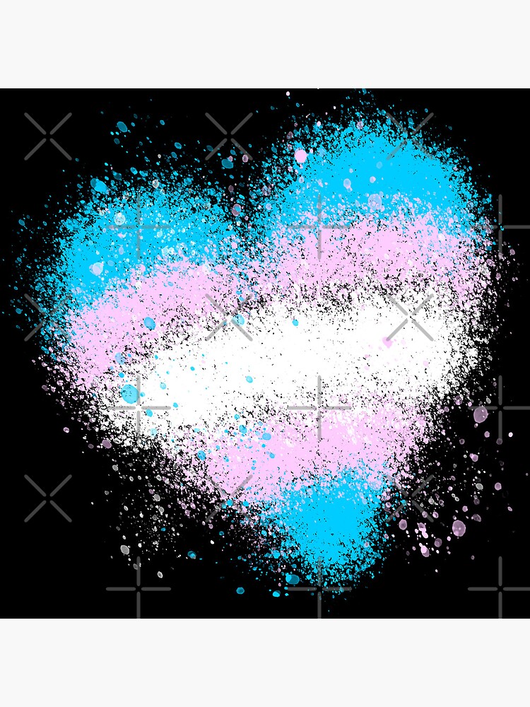 "Trans Graffiti Heart for Pride" Poster for Sale by vanarendonk | Redbubble
