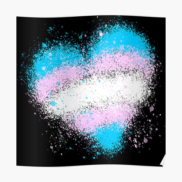 "Trans Graffiti Heart for Pride" Poster for Sale by vanarendonk | Redbubble