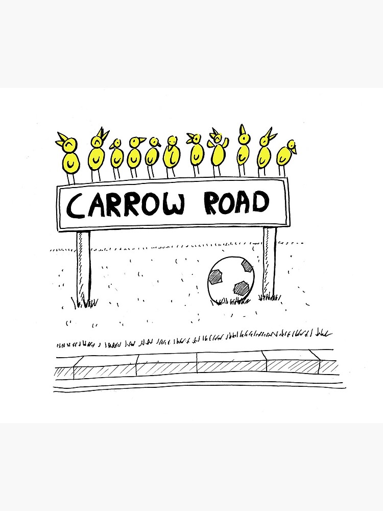 "Carrow Road - Canary Cartoon (inspired by Norwich City FC)" Art Print ...