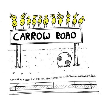 "Carrow Road - Canary Cartoon (inspired by Norwich City FC)" Greeting ...