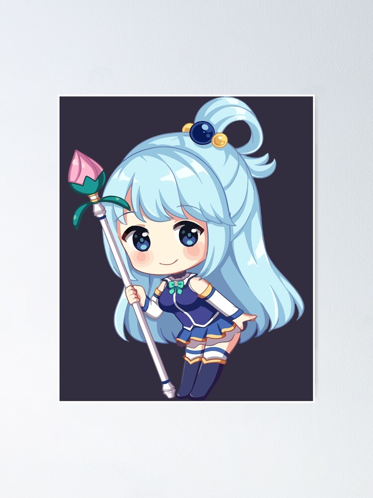 "Geschenkidee Aqua Chibi Subarashii Sekai ni Shukufuku" Poster von ...