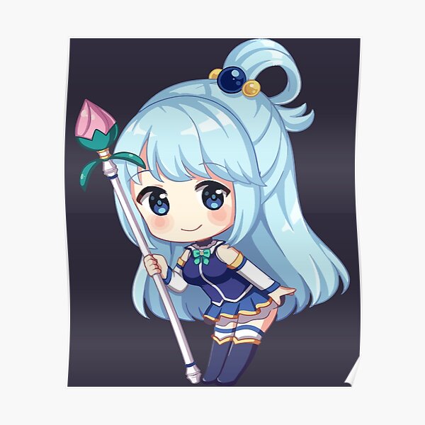 "Geschenkidee Aqua Chibi Subarashii Sekai ni Shukufuku" Poster von ...