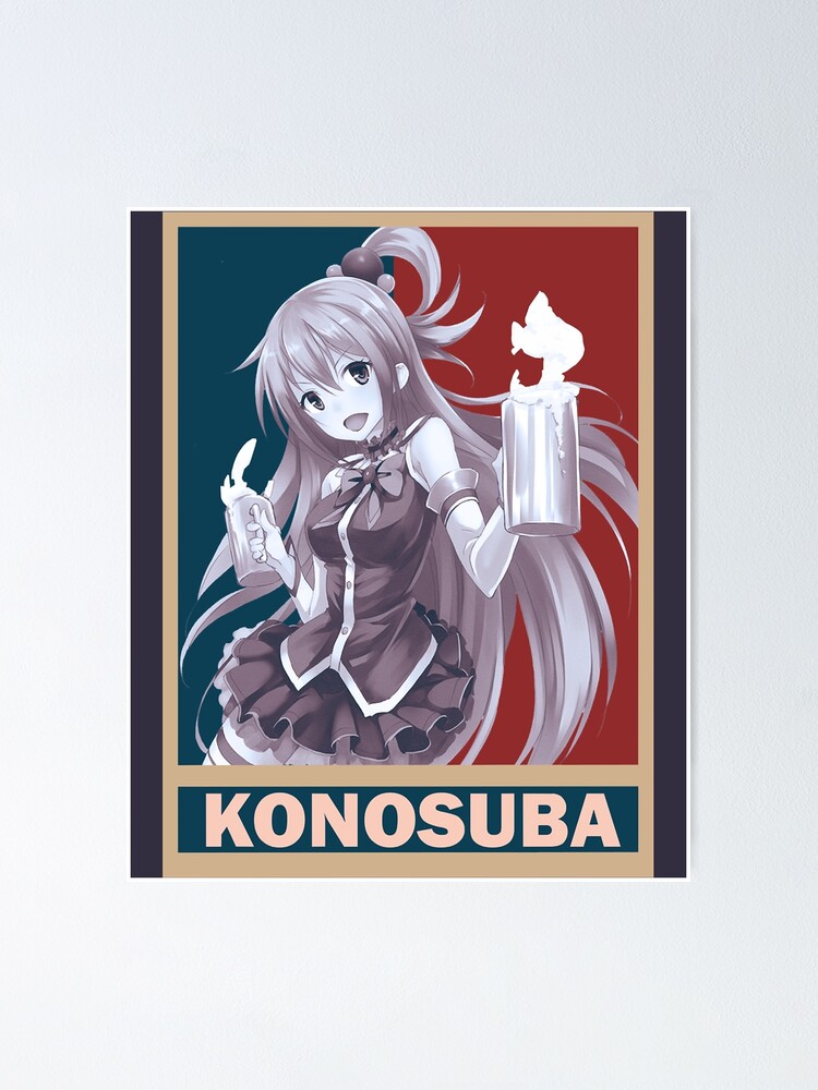 "Gifts For Men Aqua KonoSuba Kono Subarashii" Poster for Sale by ...