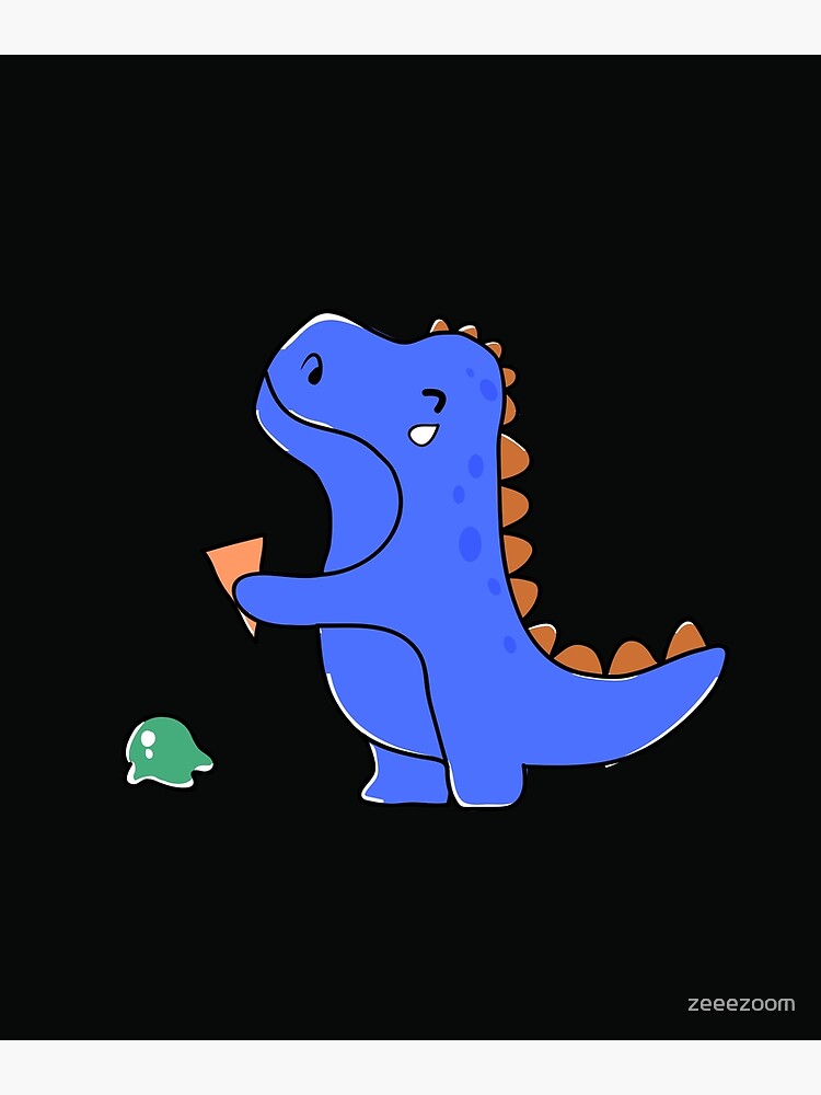"SAD DINO" Poster for Sale by zeeezoom | Redbubble