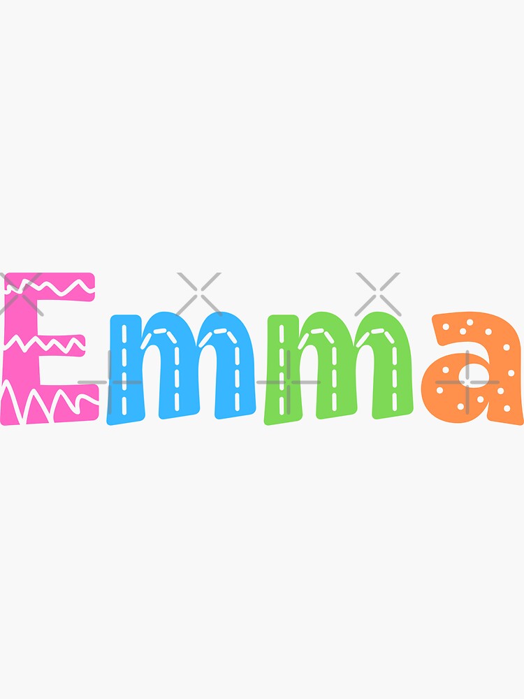 "Emma Personalized Name Emma" Sticker for Sale by Meaningfully | Redbubble
