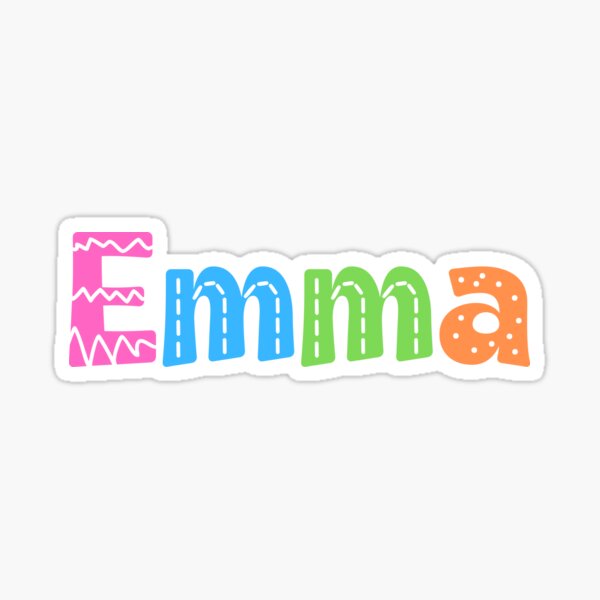 "Emma Personalized Name Emma" Sticker for Sale by Meaningfully | Redbubble