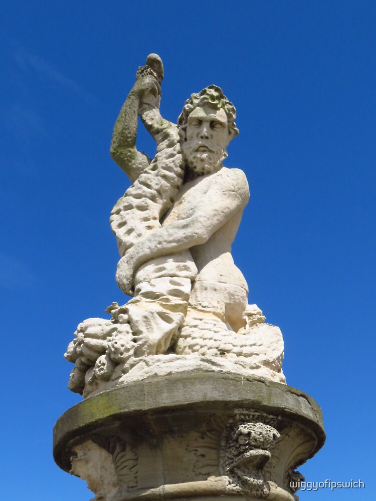 "Triton Statue, Lowestoft, 1849" Sticker for Sale by wiggyofipswich ...