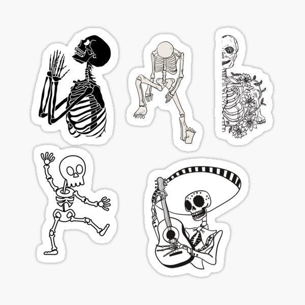 "Skeleton pack" Sticker for Sale by Starcavedori | Redbubble