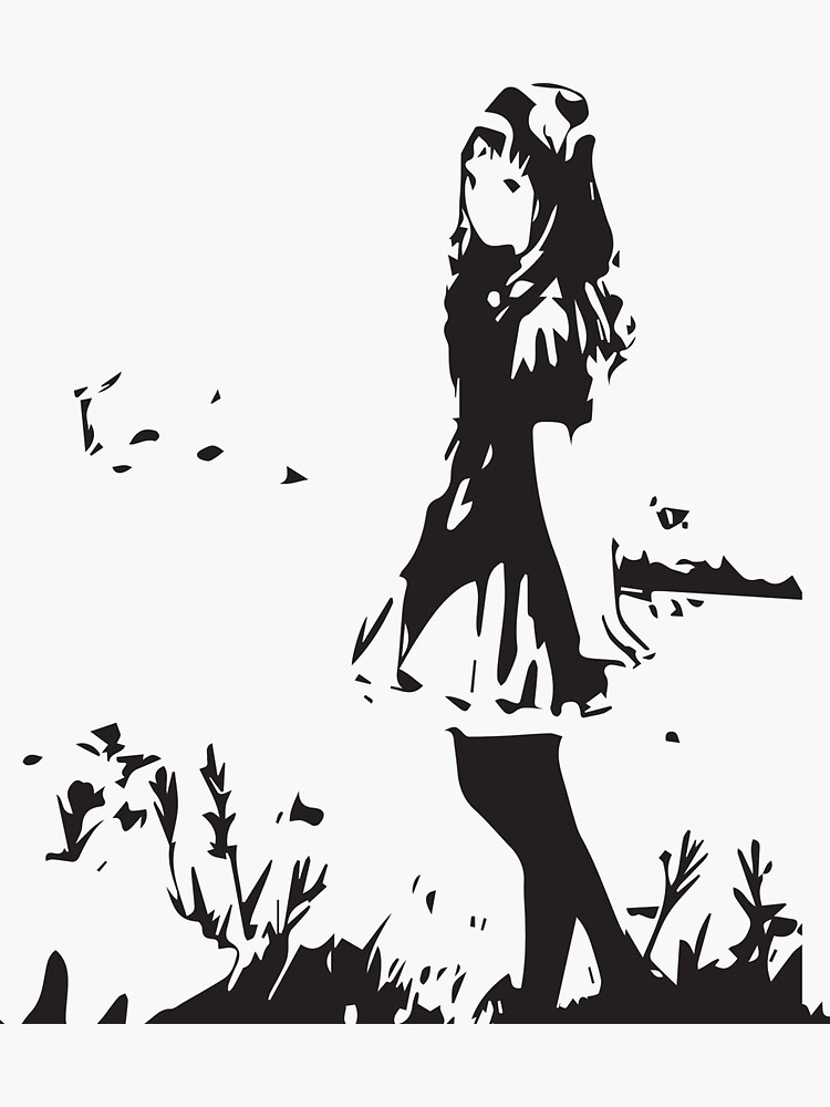 "Girl In Rever With Frock" Sticker by Nothingspaces | Redbubble