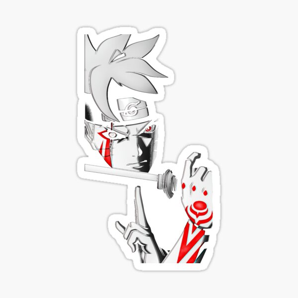 "red anime tattoo" Sticker for Sale by dr-black | Redbubble