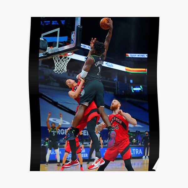 "Anthony Edwards Poster Dunk on Yuta Watanabe Classic " Poster for Sale ...