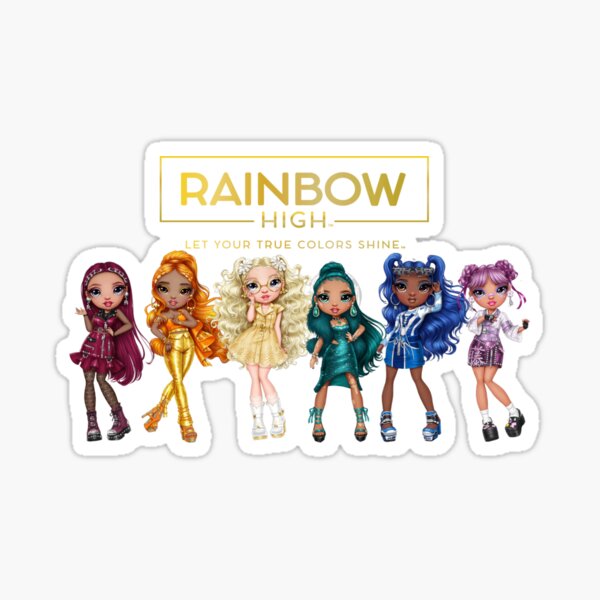 "Rainbow High series 4 characters with logo " Sticker for Sale by ...