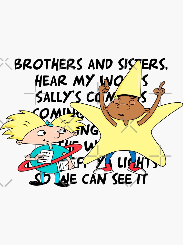 "Music Vintage Retro Hey Cast Arnold Helga Gift For Music Fans" Sticker ...