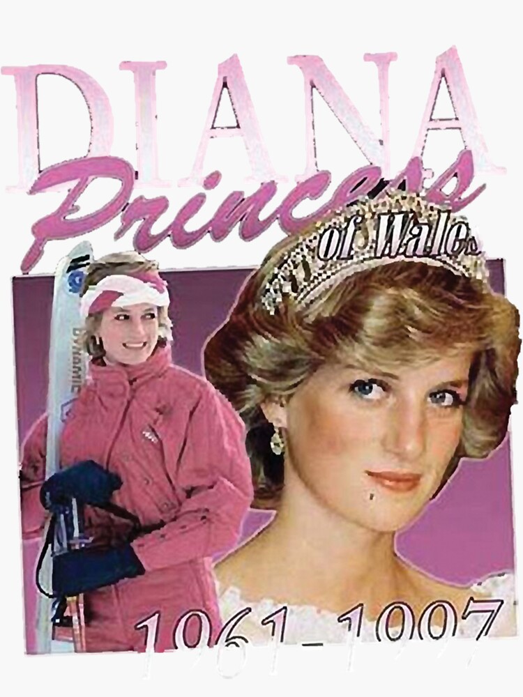 "Princess Diana Vintage 90s " Sticker for Sale by GarciaLovell | Redbubble