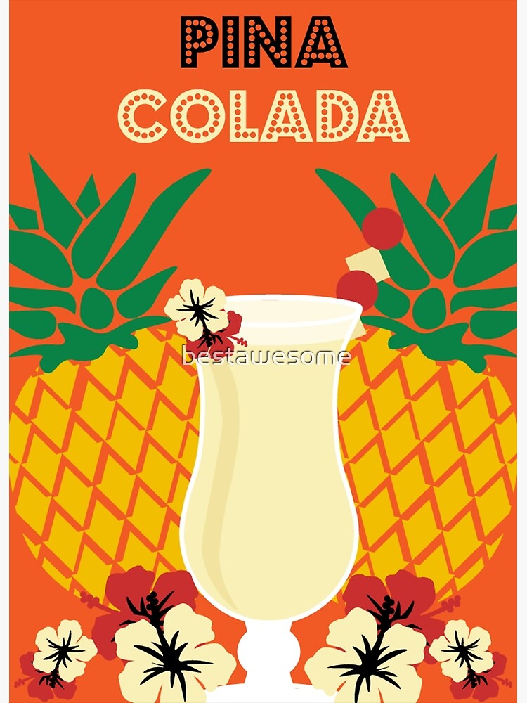 Póster «Día Nacional de la Piña Colada - Mejor Arte de Pared de Bar ...