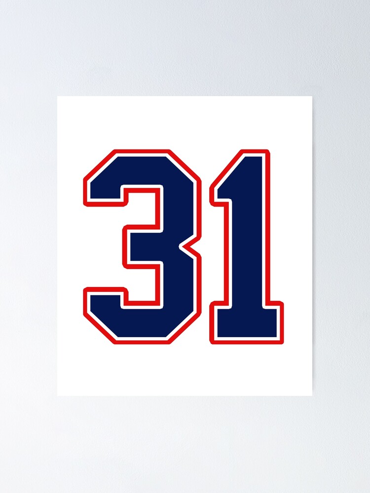 "Number Thirty one 31 Sports Jersey" Poster for Sale by MSBDesign ...