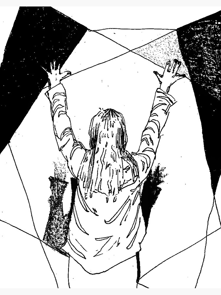 "Shadow on Prism Projection B&W Drawing" Sticker for Sale by ...