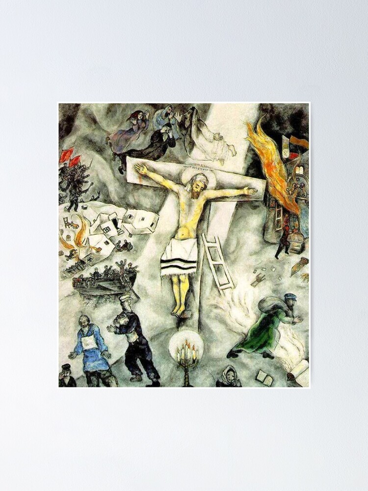 Póster «Crucifixión blanca, 1938 'Museo Chagall' Imprimir» de DorisReyesa | Redbubble