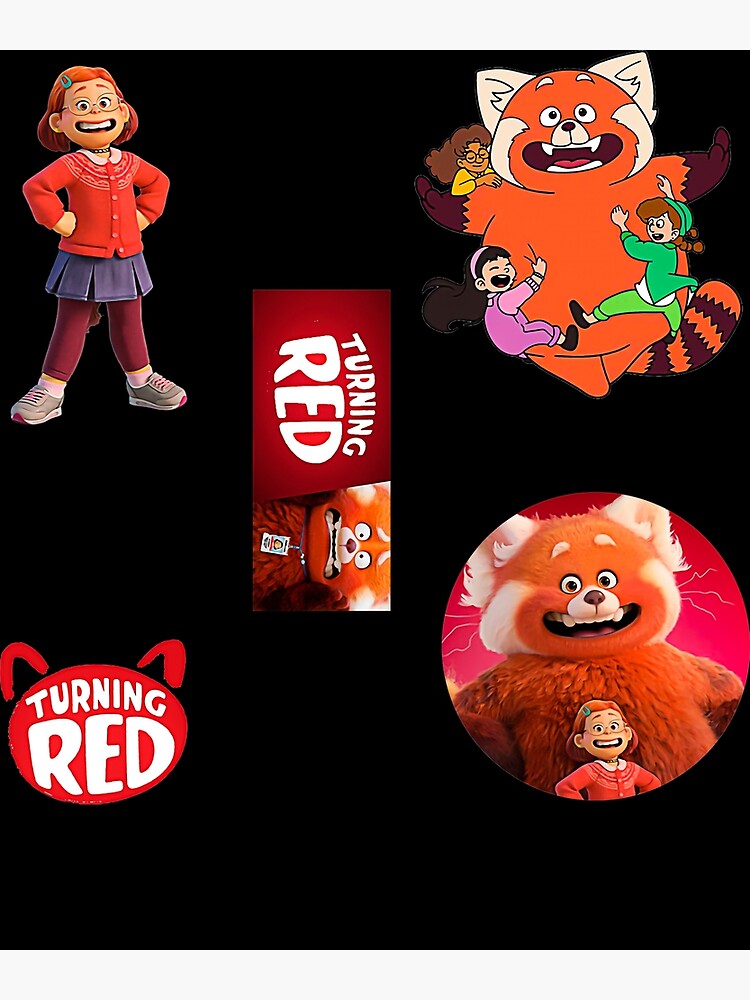 "Turning Red Collection Sticker" Poster for Sale by Kittyoseph | Redbubble