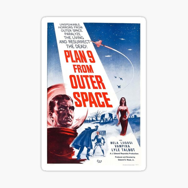 "Plan 9 From Outer Space Poster" Sticker for Sale by jaydowning | Redbubble