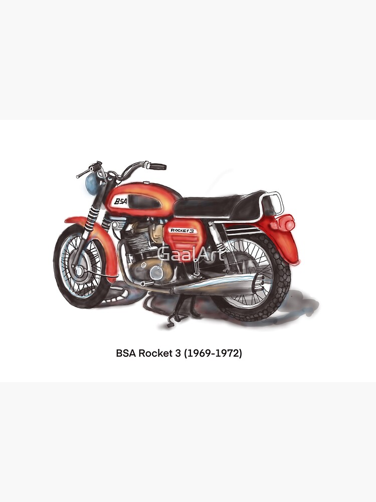"Drawing Vintage Classic Motorbike BSA" Sticker for Sale by GaalArt ...