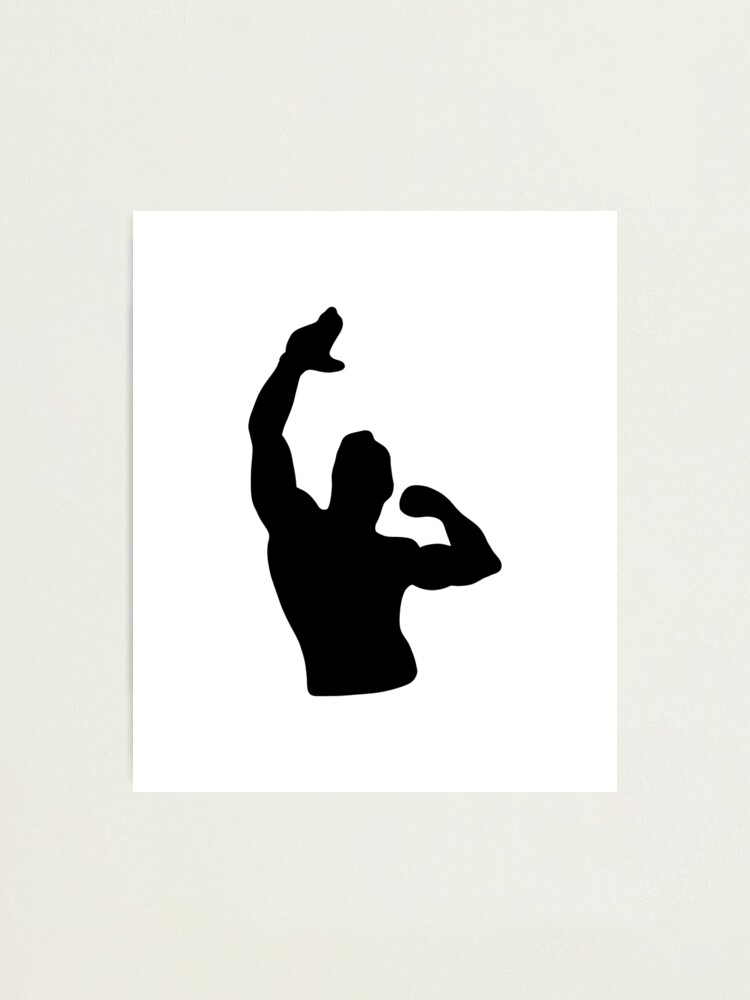 "Zyzz Pose Black Silhouette" Photographic Print for Sale by ...
