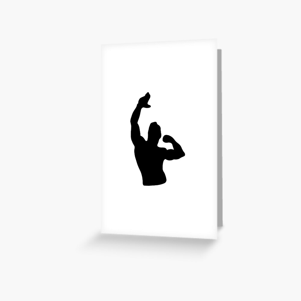 "Zyzz Pose Black Silhouette" Greeting Card for Sale by designsbyted ...