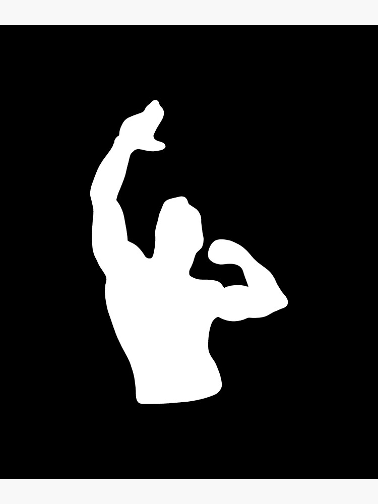 "Zyzz Pose White Silhouette" Poster for Sale by designsbyted | Redbubble