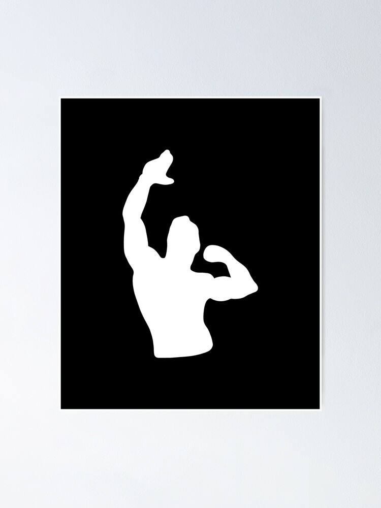 "Zyzz Pose White Silhouette" Poster for Sale by designsbyted | Redbubble