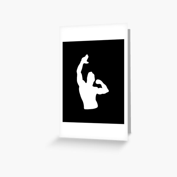 "Zyzz Pose White Silhouette" Greeting Card for Sale by designsbyted ...