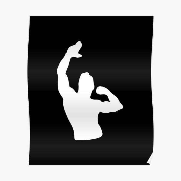"Zyzz Pose White Silhouette" Poster for Sale by designsbyted | Redbubble