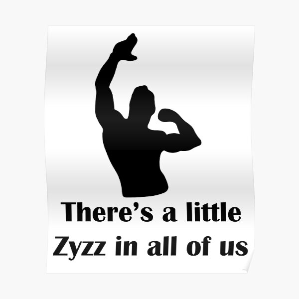 "There's a little Zyzz in all of us Black Silhouette" Poster for Sale ...