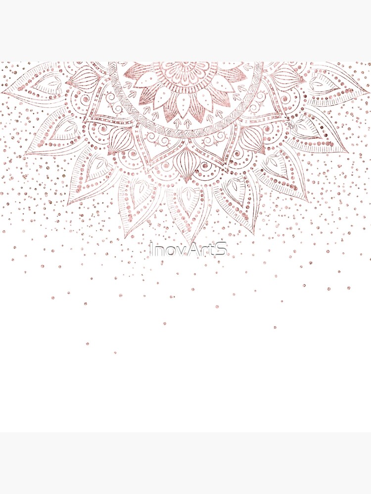 "Elegant rose gold mandala confetti design" Art Print for Sale by ...