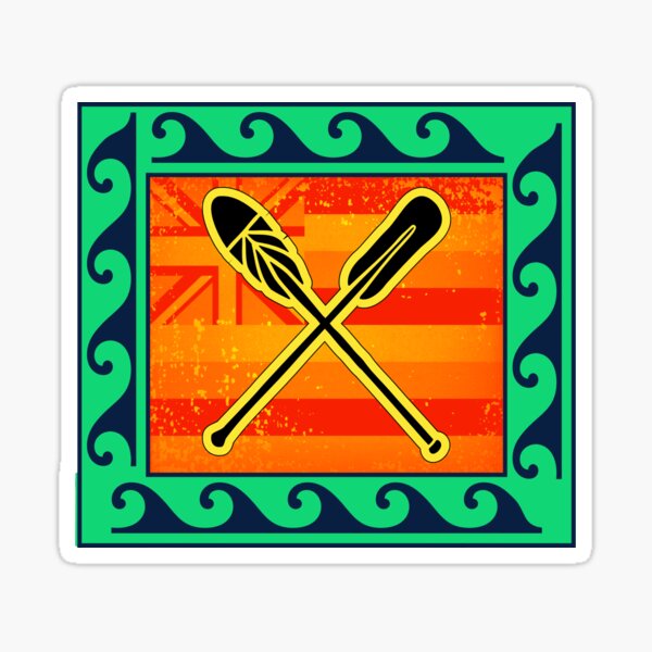 "Waves and Paddle" Sticker for Sale by B0Design | Redbubble
